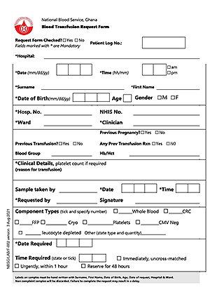 Form Downloads – National Blood Service Ghana.